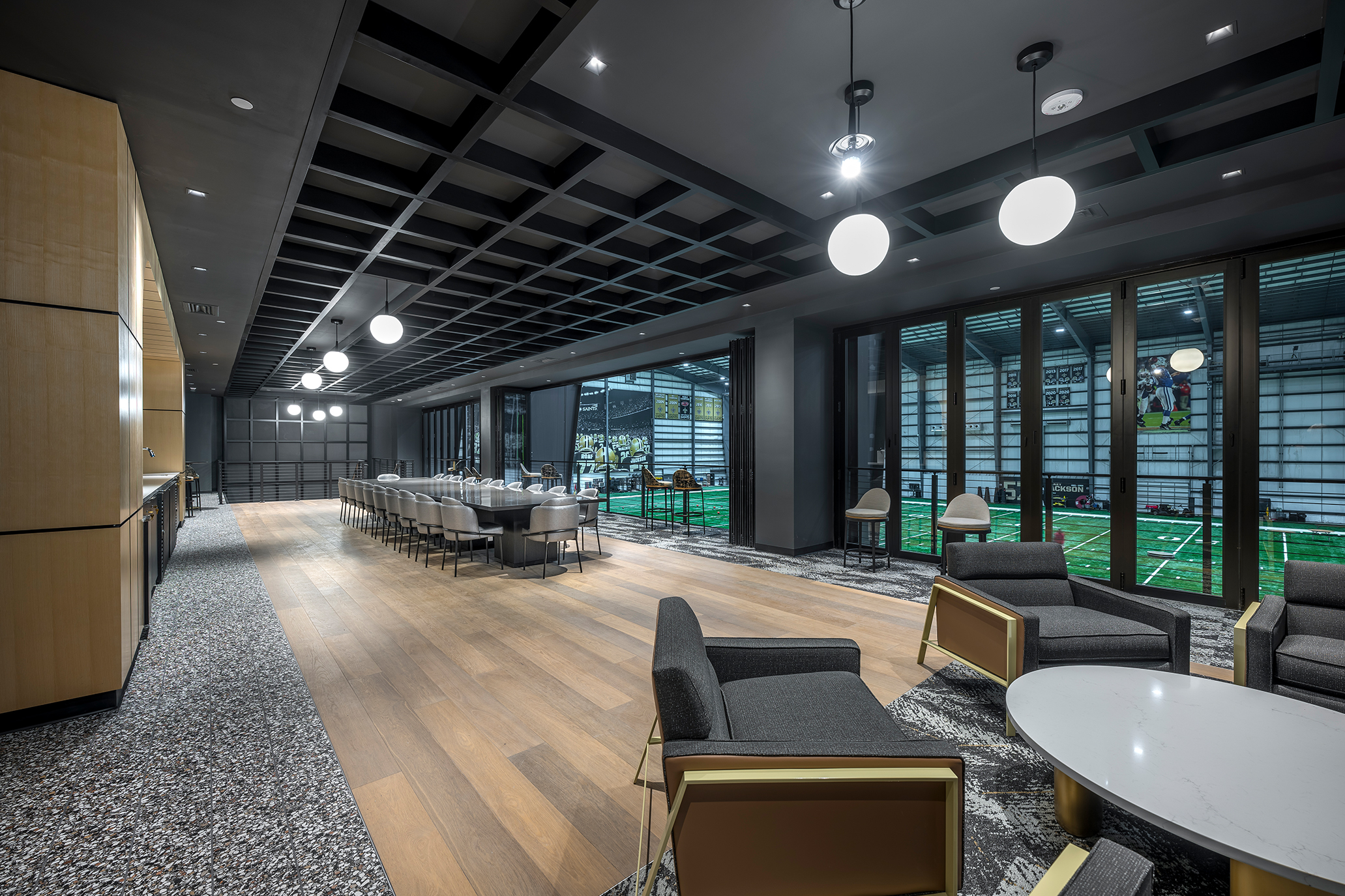 New Orleans Saints Training Facility Cafe | AOS Interior Environments
